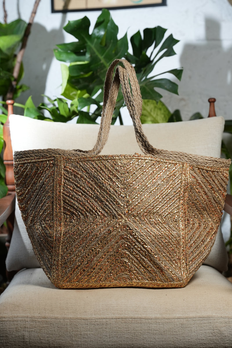 Ankara Gold Tote – Rangeela Goa
