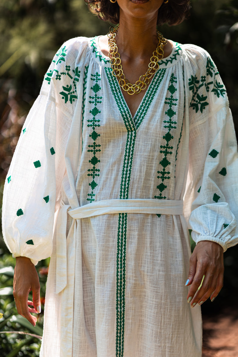 Coptic Dress - Emerald – Rangeela Goa